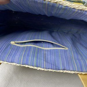 April Cornell | Bags | New April Cornell Straw Hand Bag Floral Bow ...